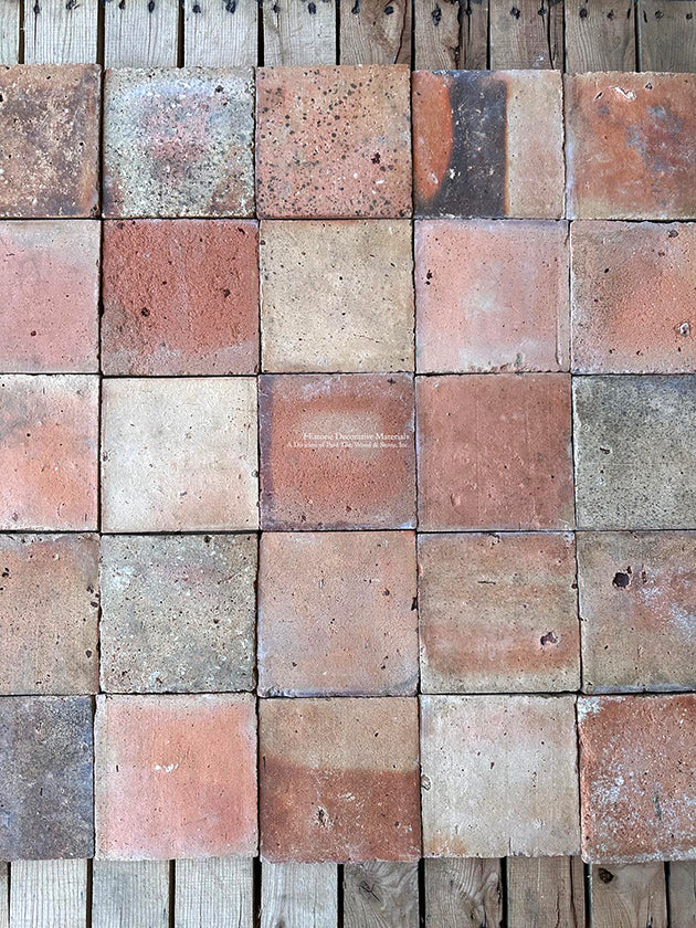 French reclaimed terra cotta tiles create historic kitchen floors ...