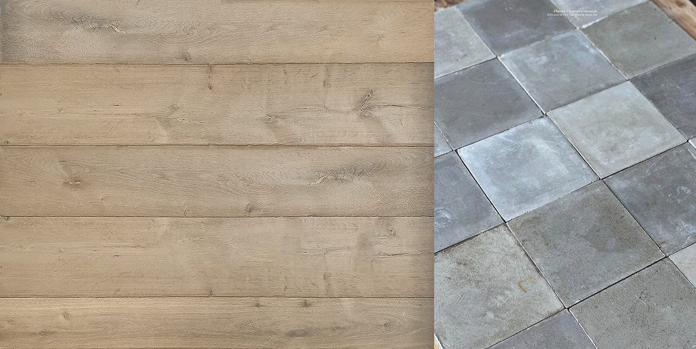 Antique Grey Cement Tiles Installed in Farmhouse Kitchen elevate decor ...