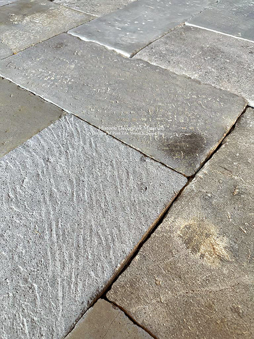Antique Italian Limestone Pavers are hand-chiseled with satin patina ...
