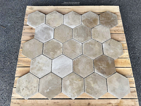 Antique Ivory Belgian Cement Tile has historic patina & color palette ...