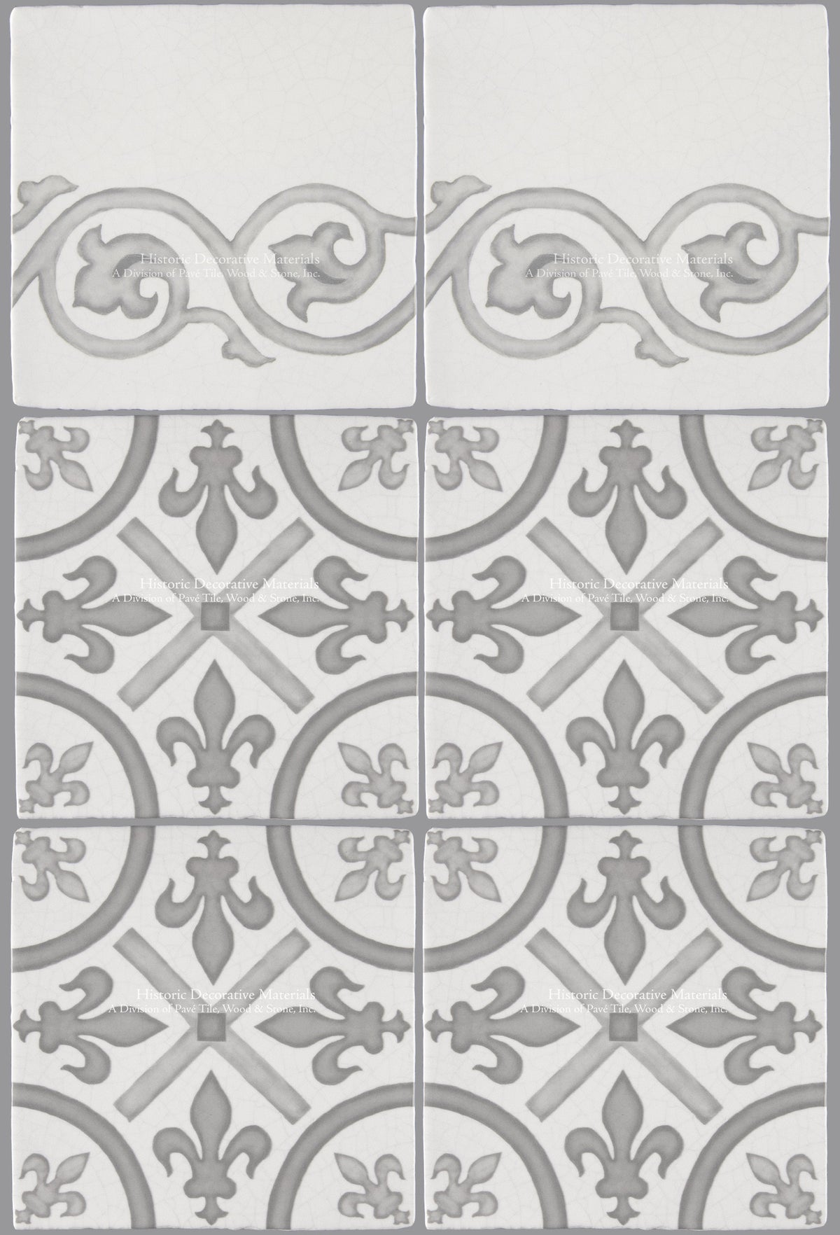 Antique French Hand Painted Flower Border Tile create elegant kitchens ...